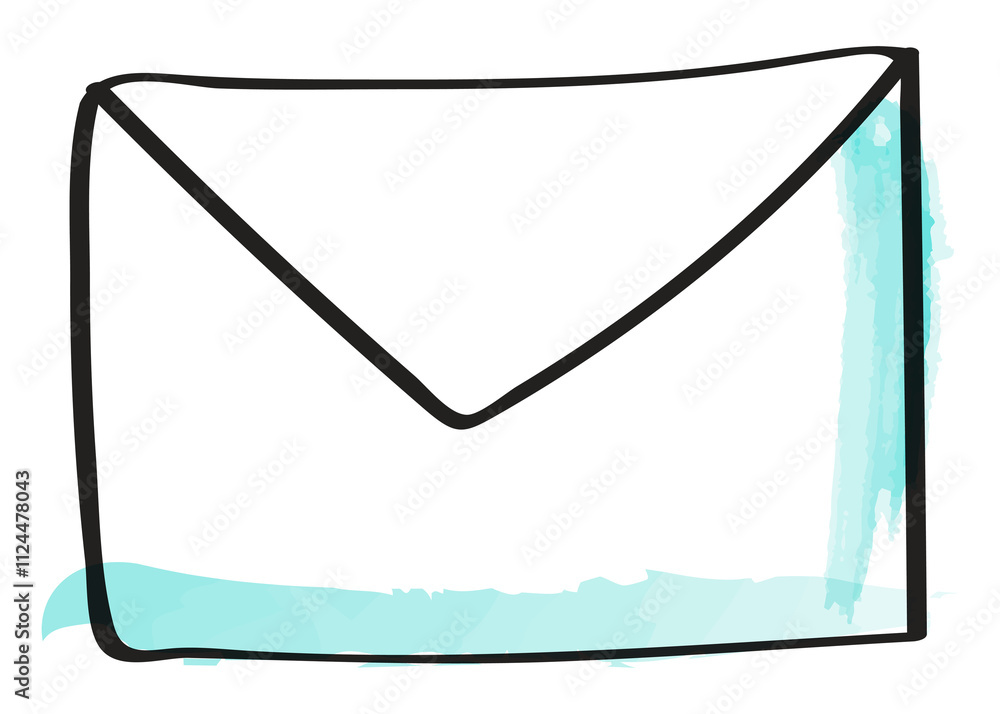 Envelope doodle png, business email clipart in transparent background ...