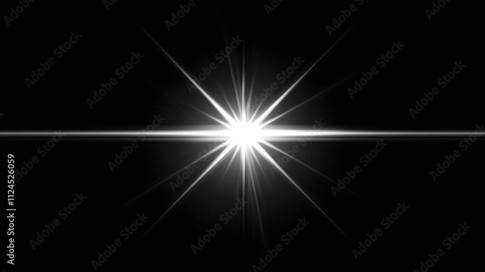 Flash, white light and digital lens flare isolated texture and glow ...