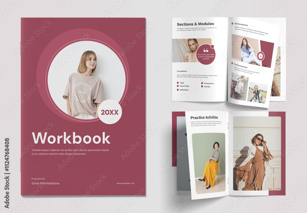 Workbook Template Layout Stock Template | Adobe Stock