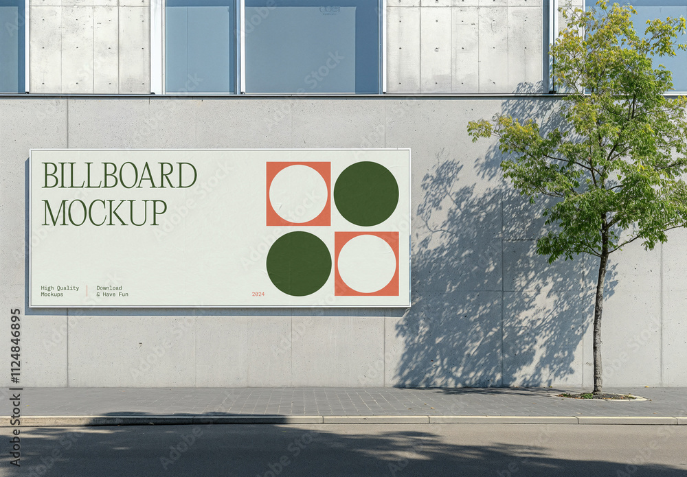 Horizontal Billboard Mockup Stock Template | Adobe Stock