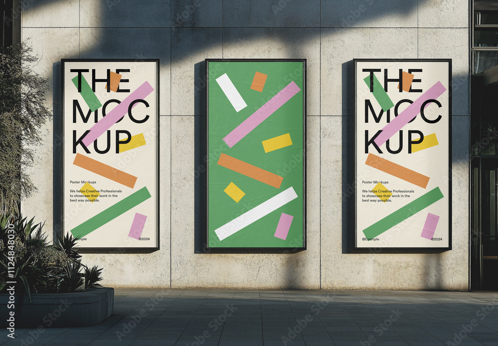 Three Poster Mockups Stock Template | Adobe Stock