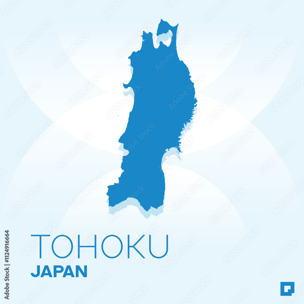 Tohoku vector map, Vector map of Tohoku, editable eps, AI files, Vector ...