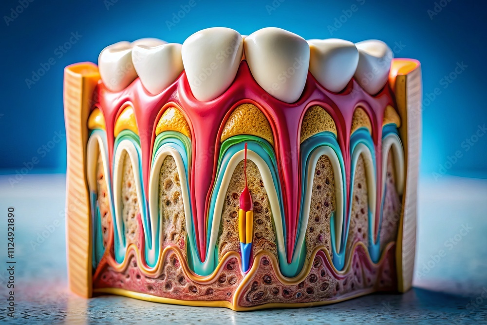 Panoramic Dental Anatomy: Surreal 3D Tooth Model, Enamel, Dentin, Root Structure - Educational ...