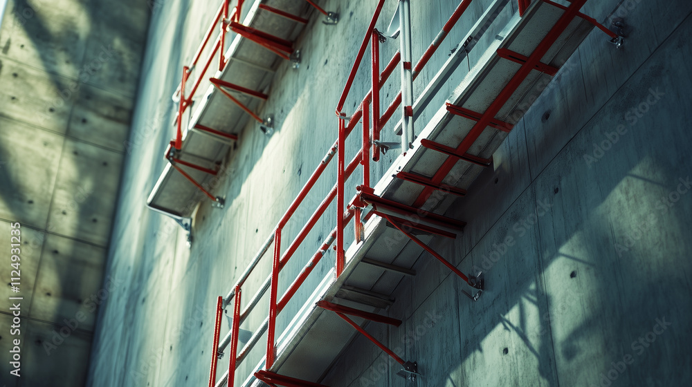 British Standard Scaffold Bracing Professional Installation Setup Stock ...