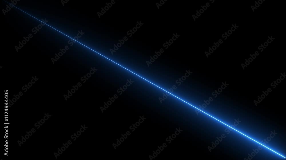 Magic neon light, horizontal beam. On a transparent background. On a ...