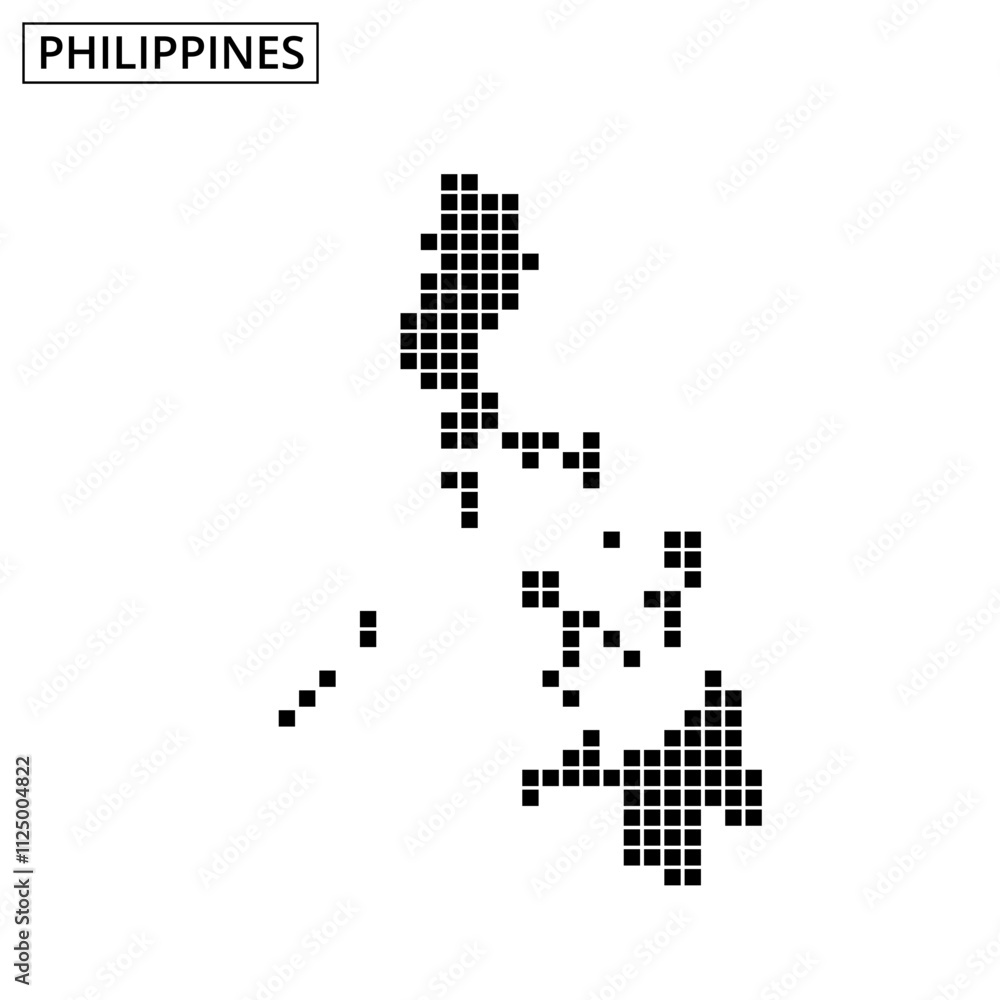 Filipina map illustration showcasing the geographical outline of the ...