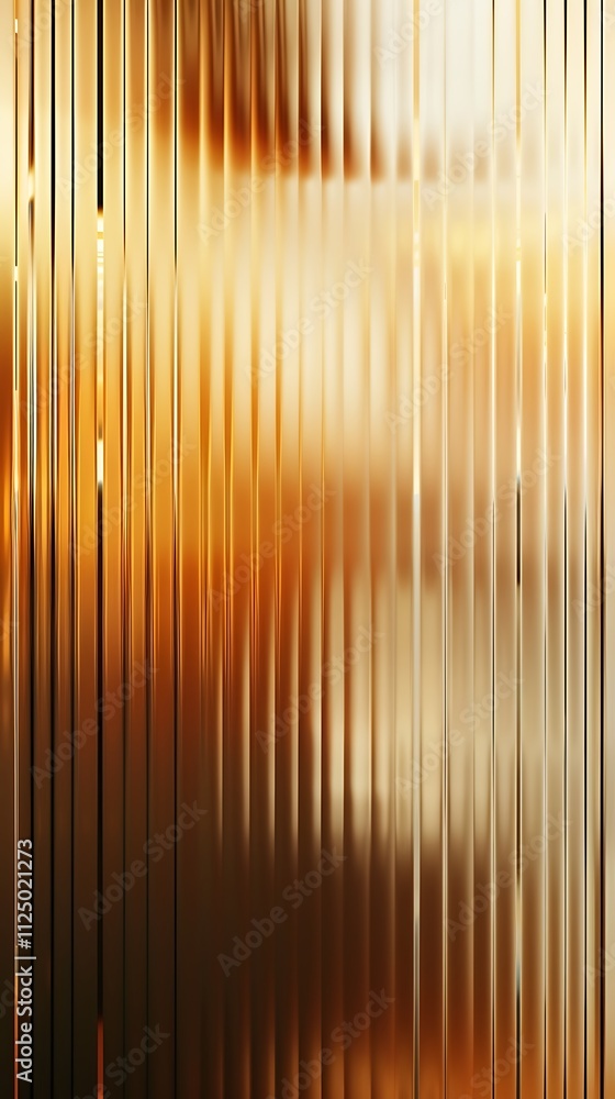 Champagne Gold Vertical Corrugated Glass Art - Textured and Elegant ...
