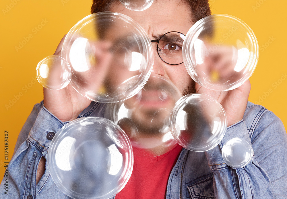 Blurry Bubbles Overlay Stock Template | Adobe Stock