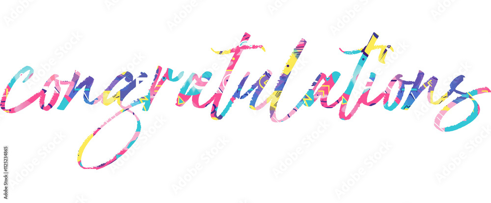 Congratulations Modern calligraphy. Hand drawn lettering of ...