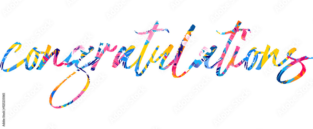 Congratulations Modern calligraphy. Hand drawn lettering of ...