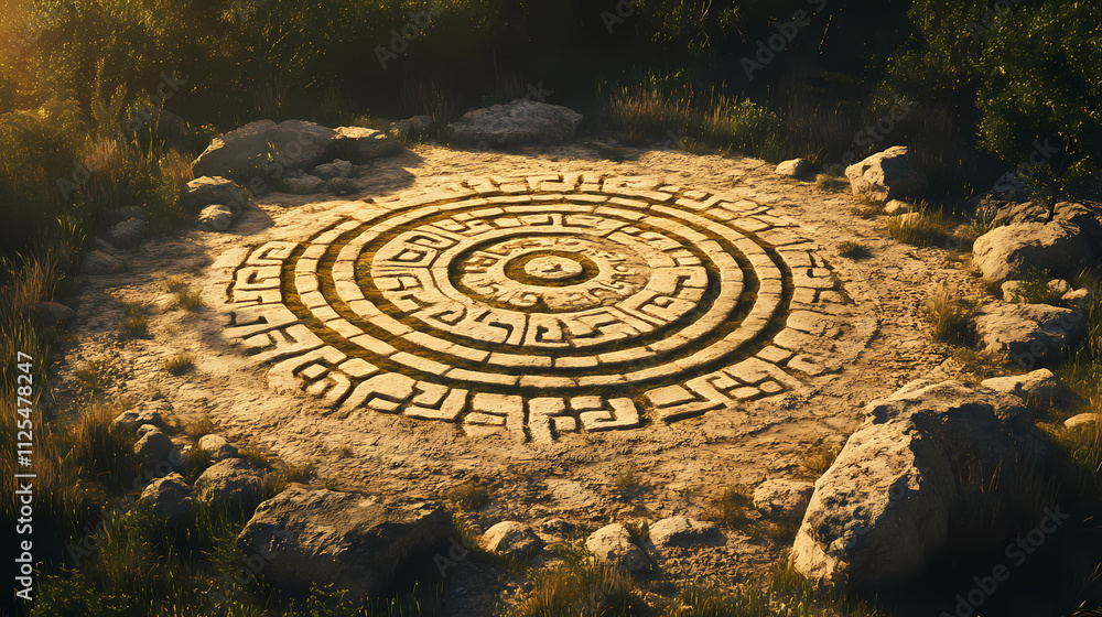 Ancient mayan circle mysterious crop circle eerie landscape strange ...