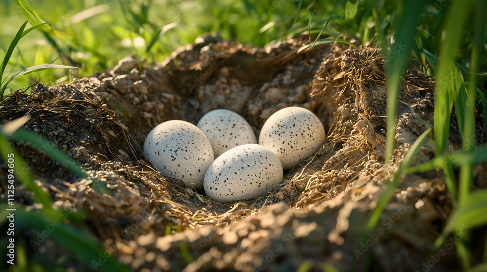 Turtle eggs in the forest, found in a hole, with eggs of different ...