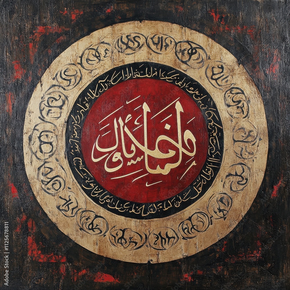 Arabic Calligraphy: A circular composition of traditional Arabic ...
