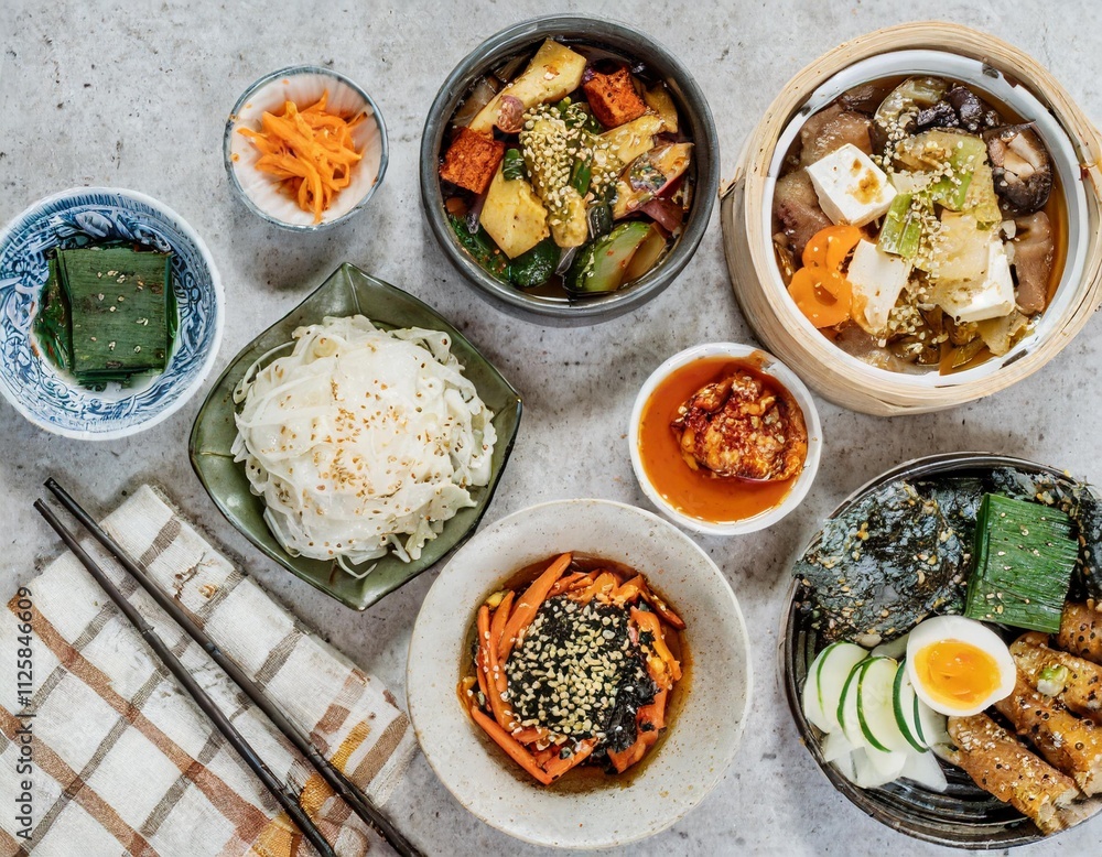 Authentic Korean Flavors: Traditional Dishes to Savor Stock Photo ...