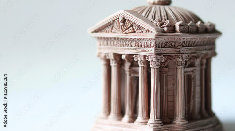 small clay model of neoclassical rotunda showcasing intricate details ...