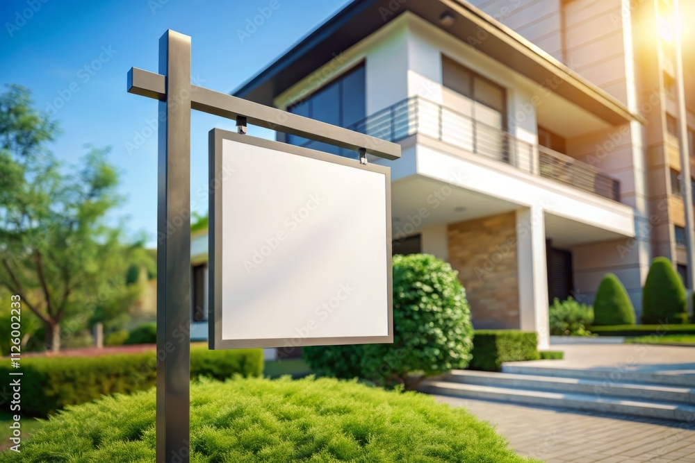 Blank Real Estate Signboard, Empty Property Sign, Real Estate Signage ...