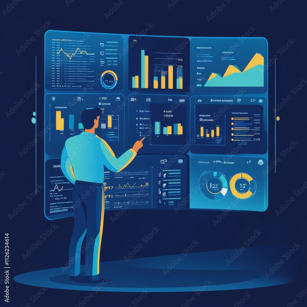 Management data System KPI connected in database for follow earnings ...