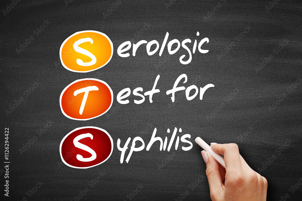 STS - Serologic Test for Syphilis acronym, concept on blackboard foto ...