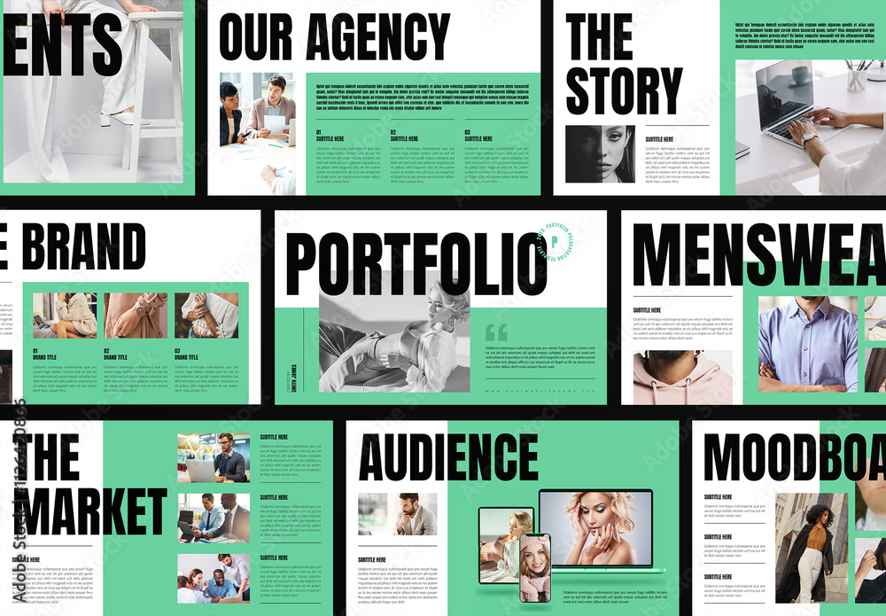 Portfolio Presentation Template Design Layout Stock Template | Adobe Stock
