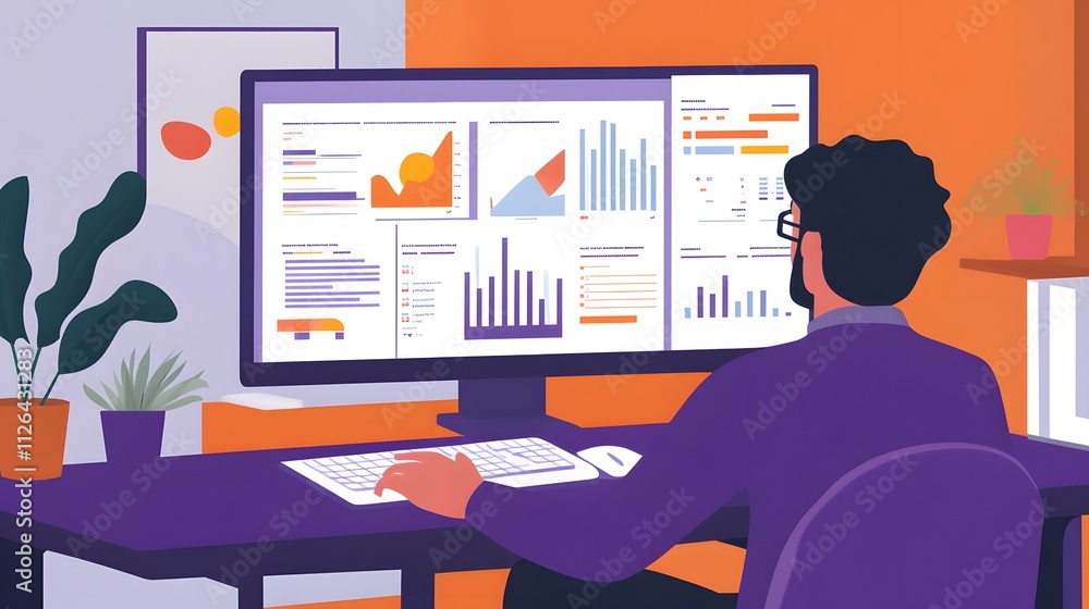 31. A visually appealing scene of a marketer analyzing ad impressions ...