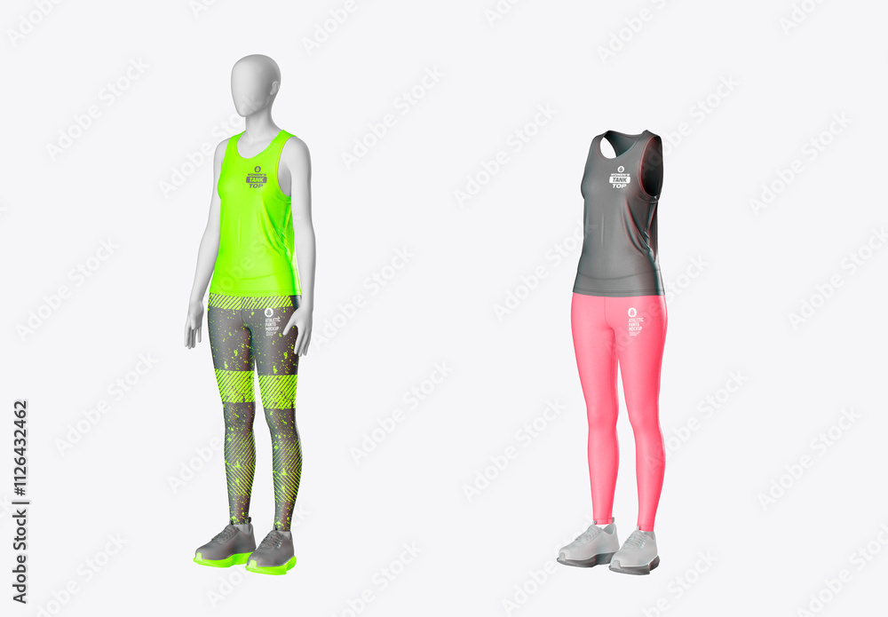 Women's Sport Kit Mockup Stock Template | Adobe Stock