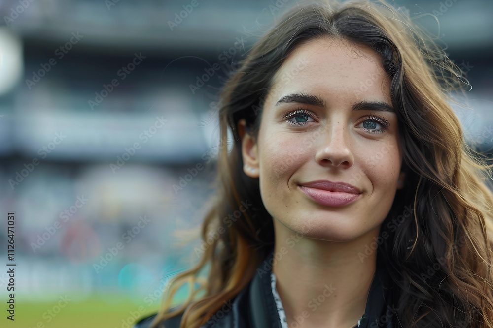 Generative AI Sports Journalist Reporting at Stadium Event Match game ...
