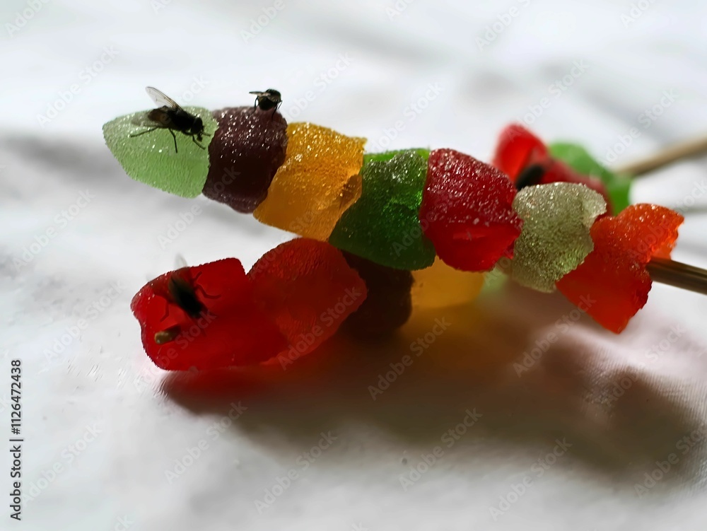 Poster Fly infested sweet candy poses a serious health risk, being a ...