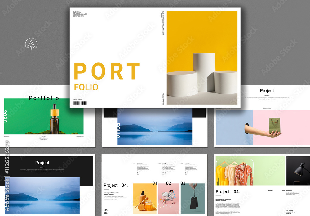 Design Portfolio Presentation Layout Stock Template | Adobe Stock