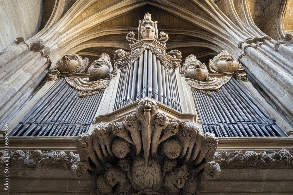 Gothic cathedral organ performance historic church art installation ...