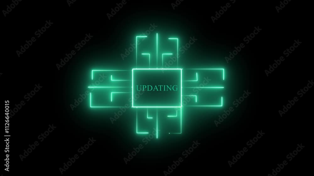 Computer processor icon, digital logotype CPU icon background 4k ...