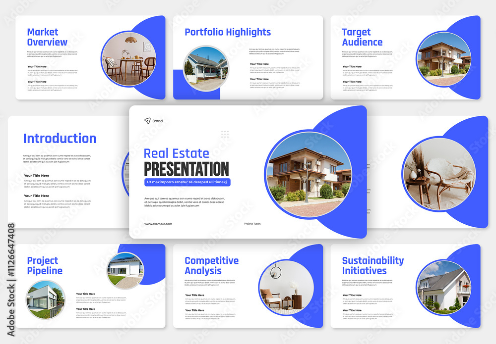 Real Estate Presentation Template Stock Template | Adobe Stock