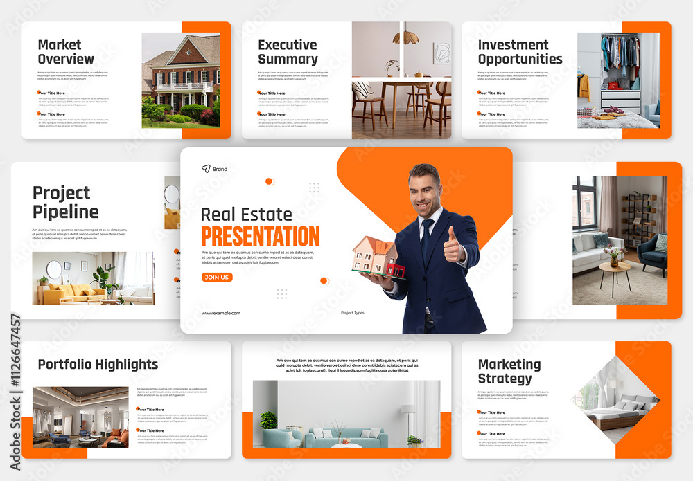 Real Estate Presentation Template Stock Template | Adobe Stock