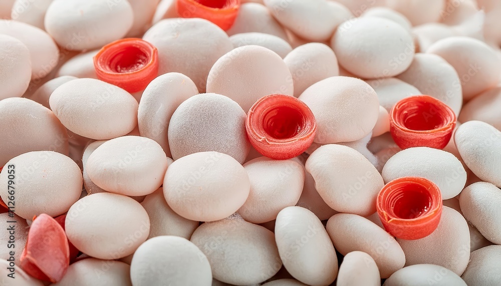 Close-up of Blood Cells: Erythrocytes and Leukocytes in the Bloodstream ...