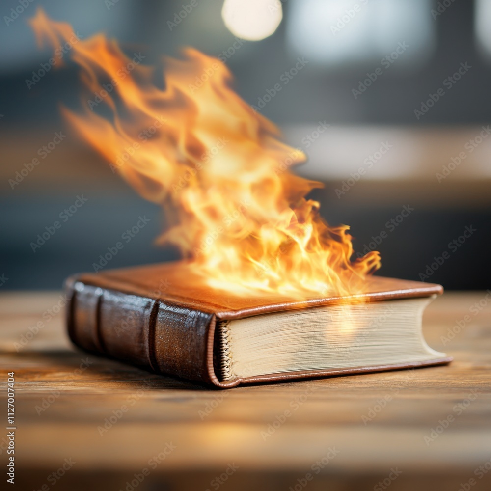 Fotografia The book on fire spoke of the intensity and passion within ...