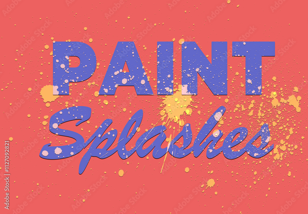 Paint Splashes Text Style Stock Template | Adobe Stock