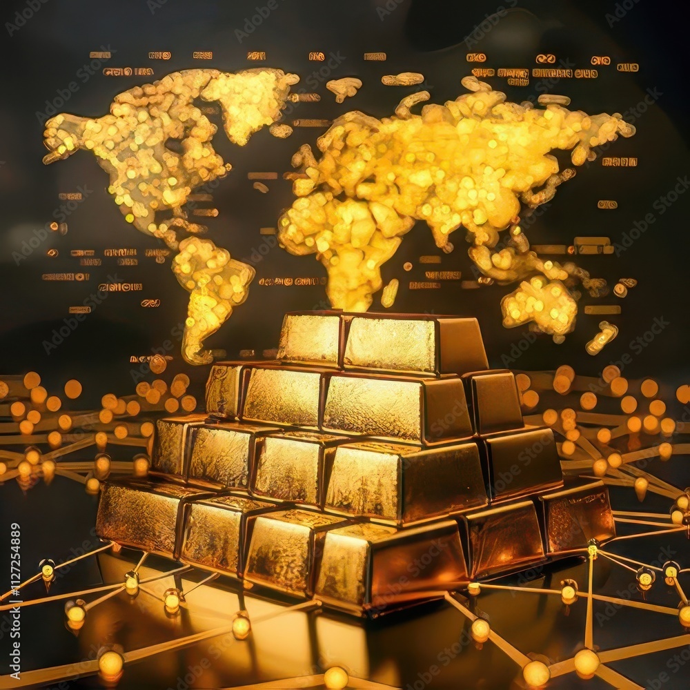 Global gold reserves, pyramid of gold bars. Stock Illustration | Adobe ...