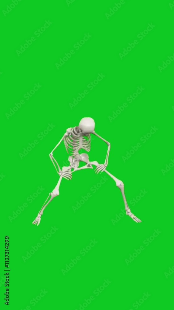 Human skeleton dance green screen video, chroma key, 4k, skeleton ...