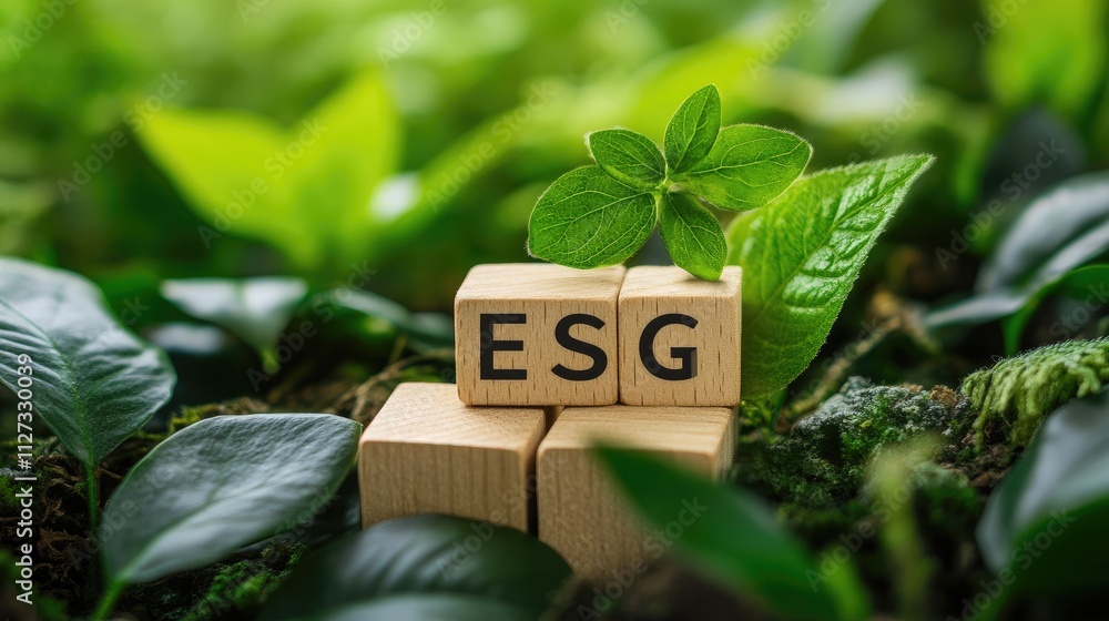 ESG Concepts in Sustainable Development Eco-Friendly Background with ...