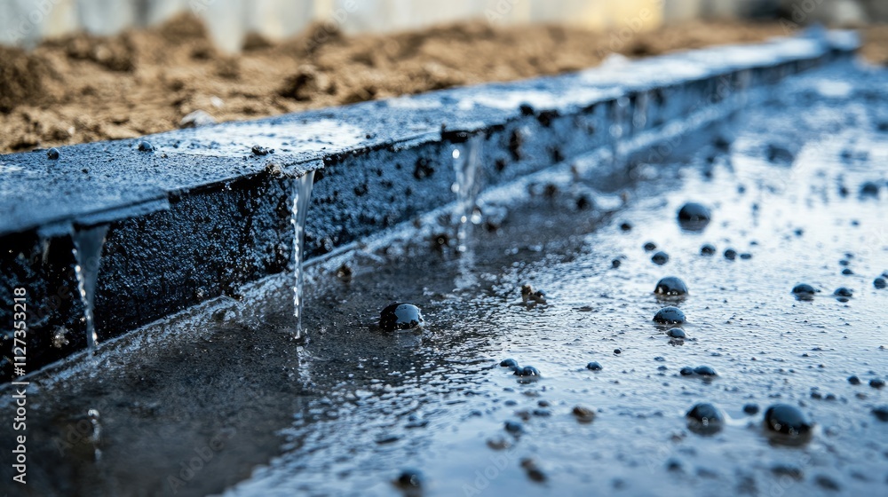 Waterproofing material close-up showcasing advanced technology used in ...