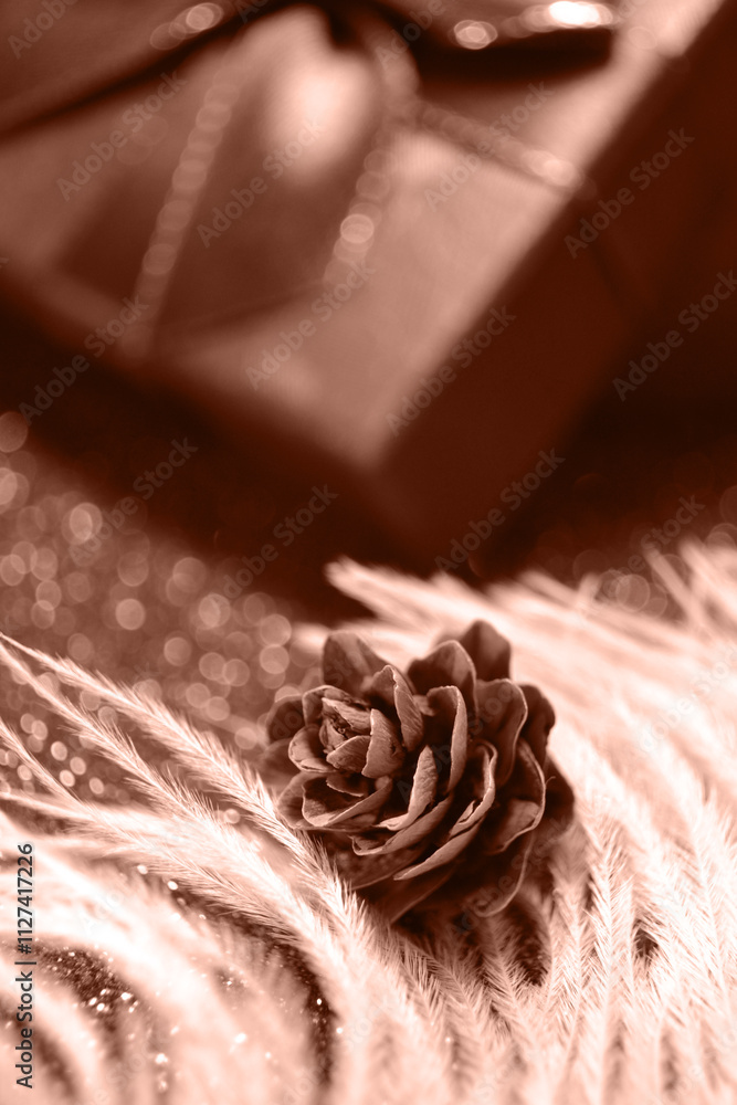 Demonstrating color of the year 2025. Mocha mousse color swatch ...