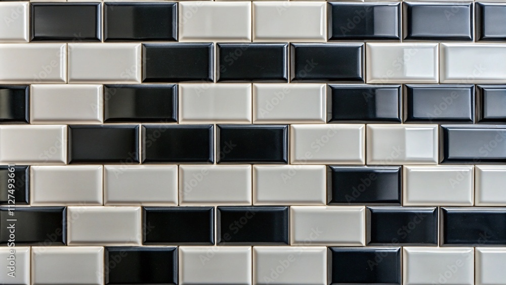 Ceramic tile black and white square rectangular vertical wall Tiles for ...