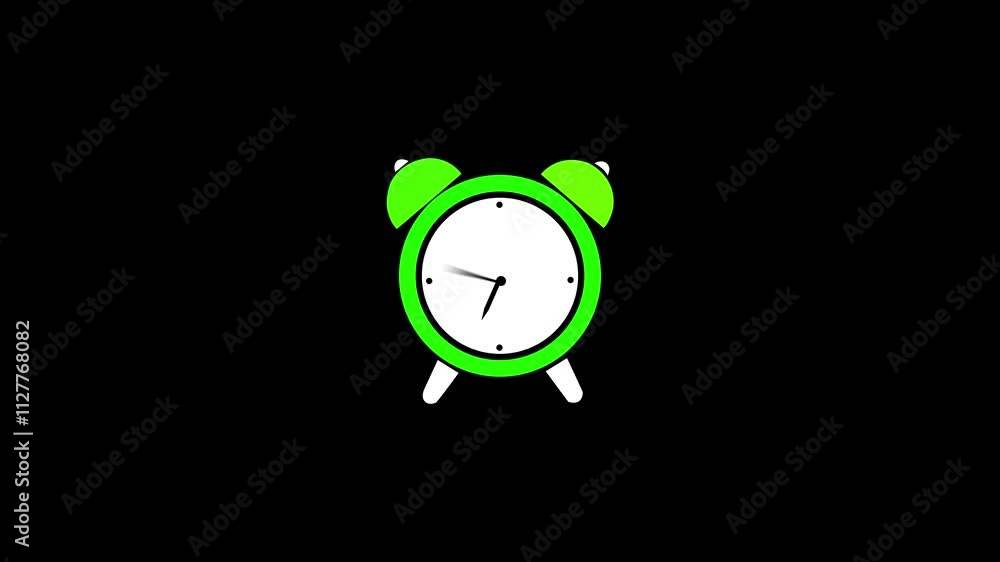 Animation of Clock Icon for time display animated analog clock alarm on ...