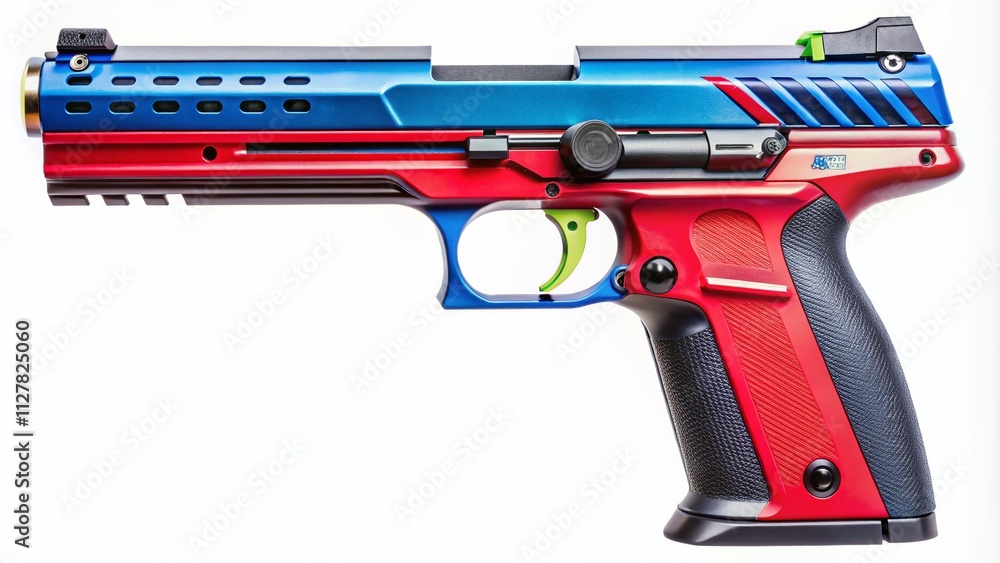 Modern Sport Air Pistol with Mechanical Sight Isolated on White ...