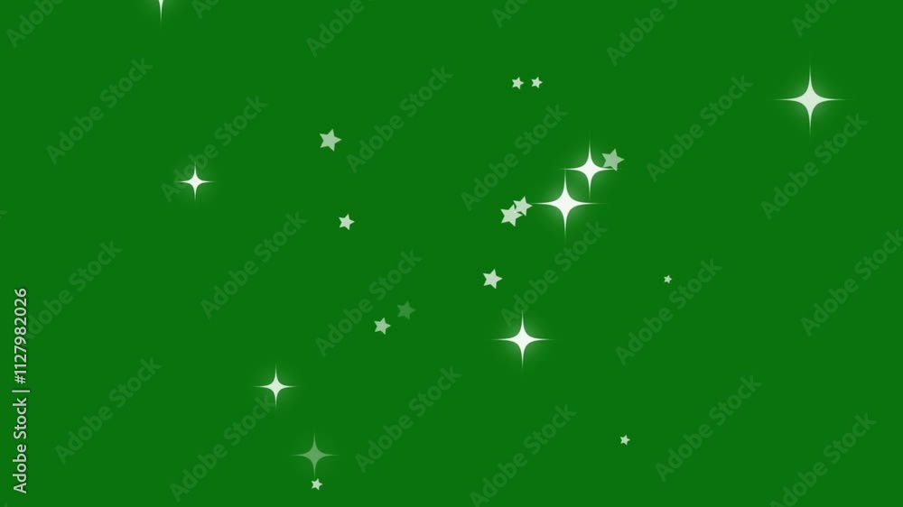 Glitter sparkle animation on green screen background with glow Bokeh ...