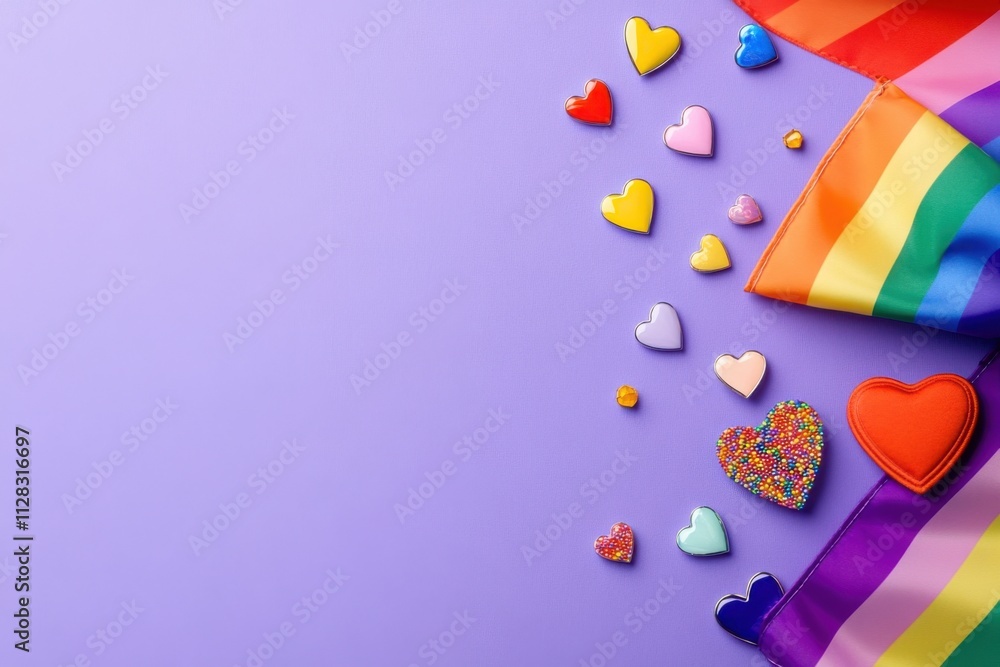 Get ready for Pride Month with this top view flat lay of parade ...