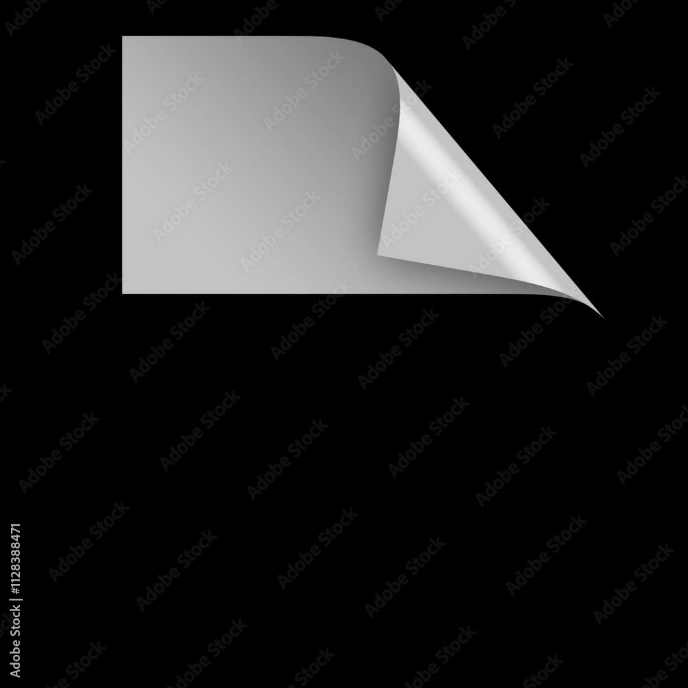 Blank White Sheet of Rectangle Paper Appears by Sliding and Folding ...