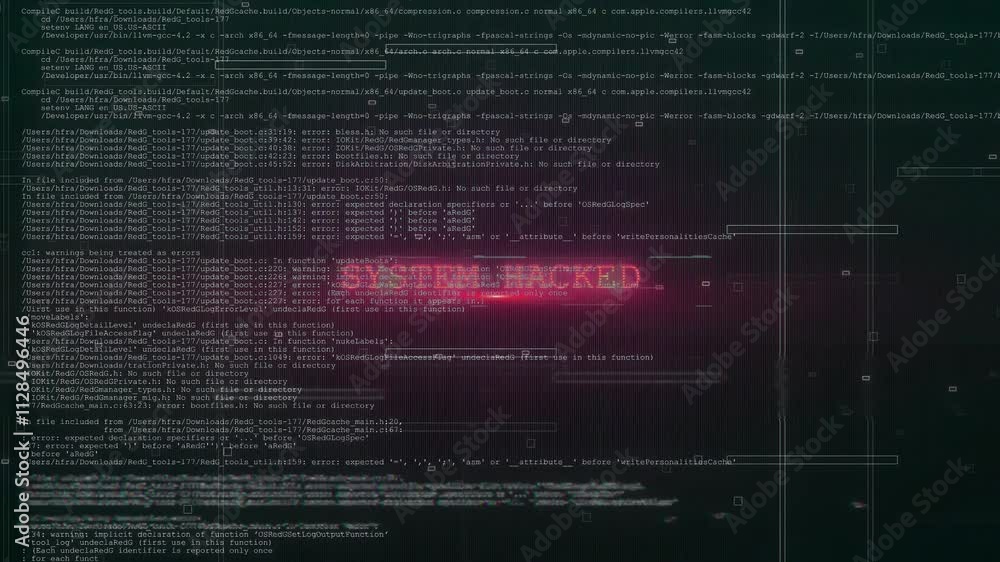 Futuristic Screen Scrolling Hacker Virtual Cyber Space Programming Code Hacking Code Digital