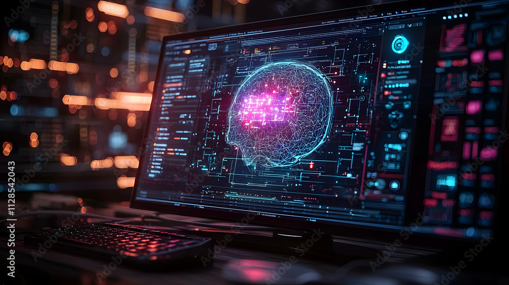 Visualizing Neural Networks: Code Creates Brain Stock 写真 | Adobe Stock