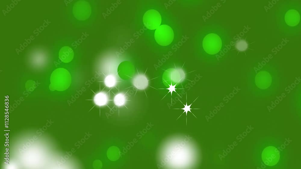 Glitter sparkle animation on green screen background with glow Bokeh ...