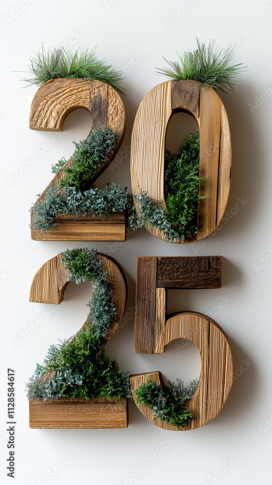 2025 New Year Celebration - Wooden Number Blocks, wooden blocks ...